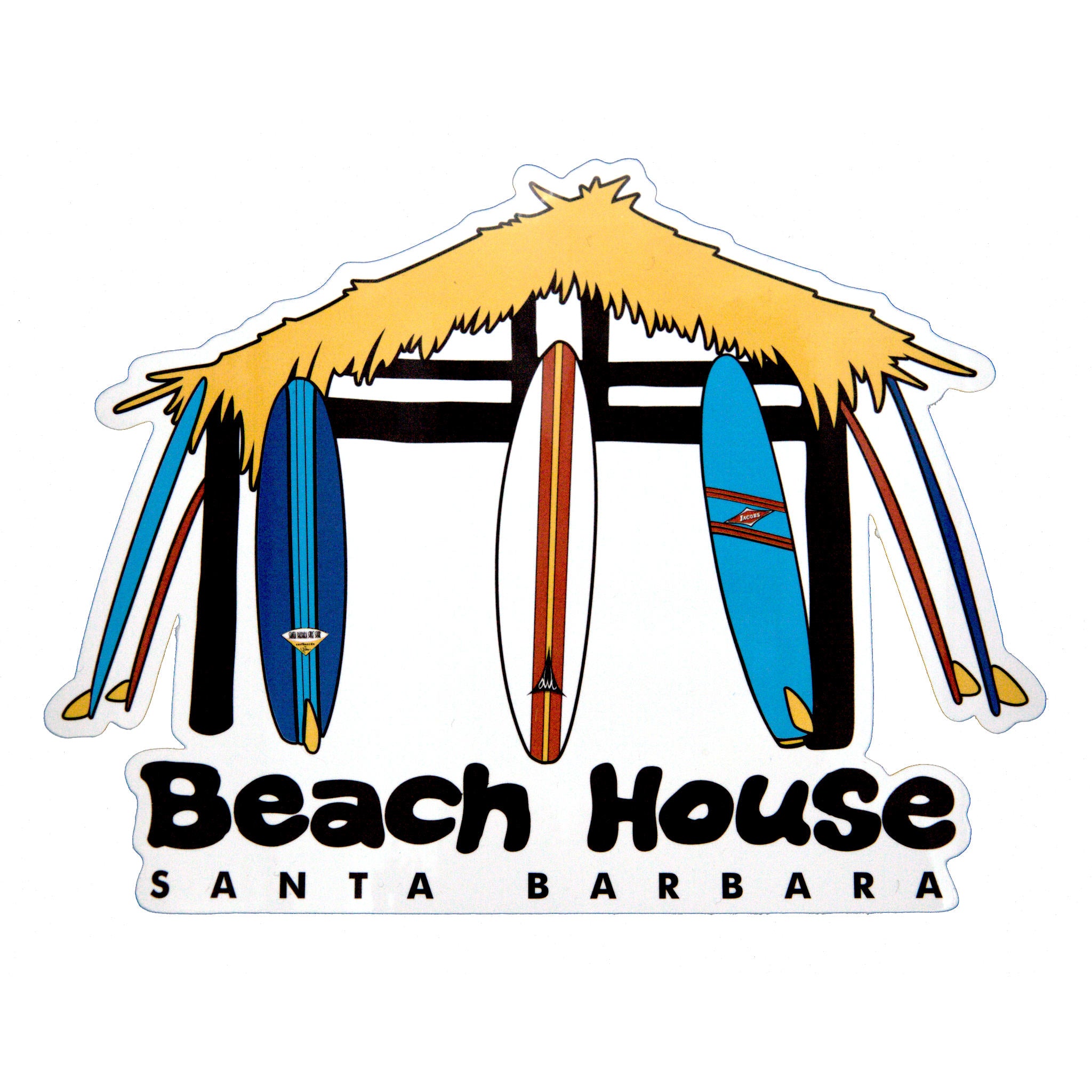 Beach House Surf Hut Sticker – Surf N' Wear Beach House Online